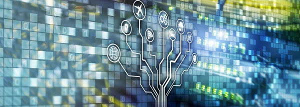 Smart server concept. IOT Internet of Things. ICT Information ...