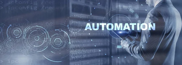 RPA Robotic Process Automation. Ai algorithm analyze Business. — Stock ...