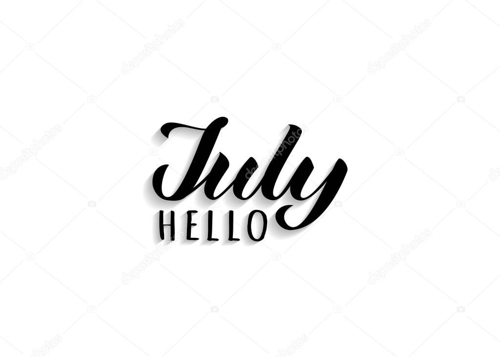 Hola Julio dibujado a mano letras con sombra. Cita inspiradora de ...