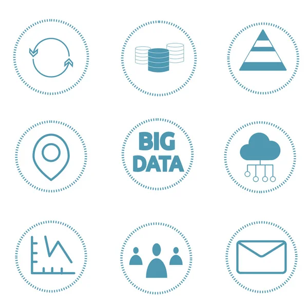 Big data black infographics. Modern style vector illustration icons ...