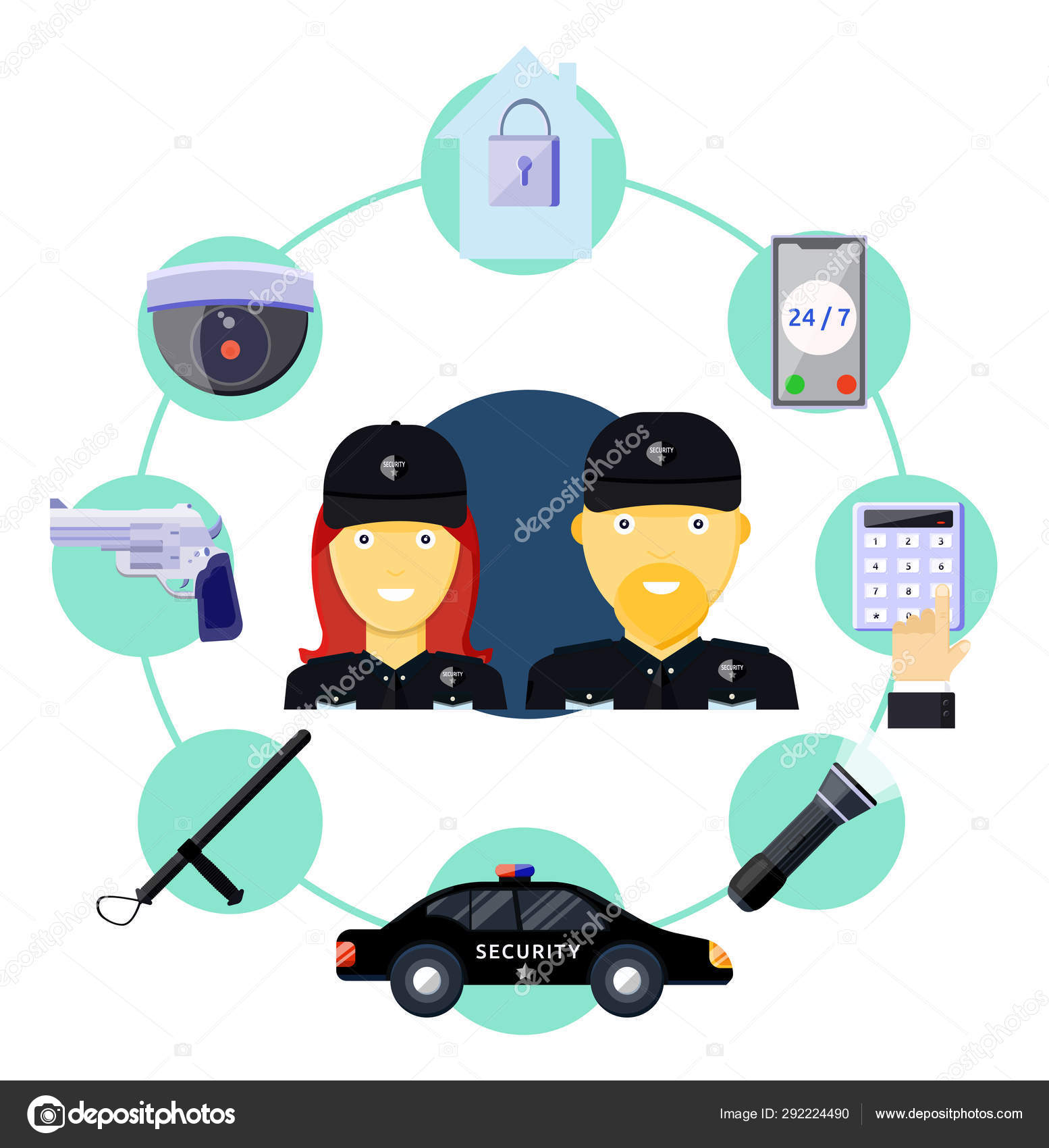Police work icons Stock Vector by ©marcovector1993 292224490