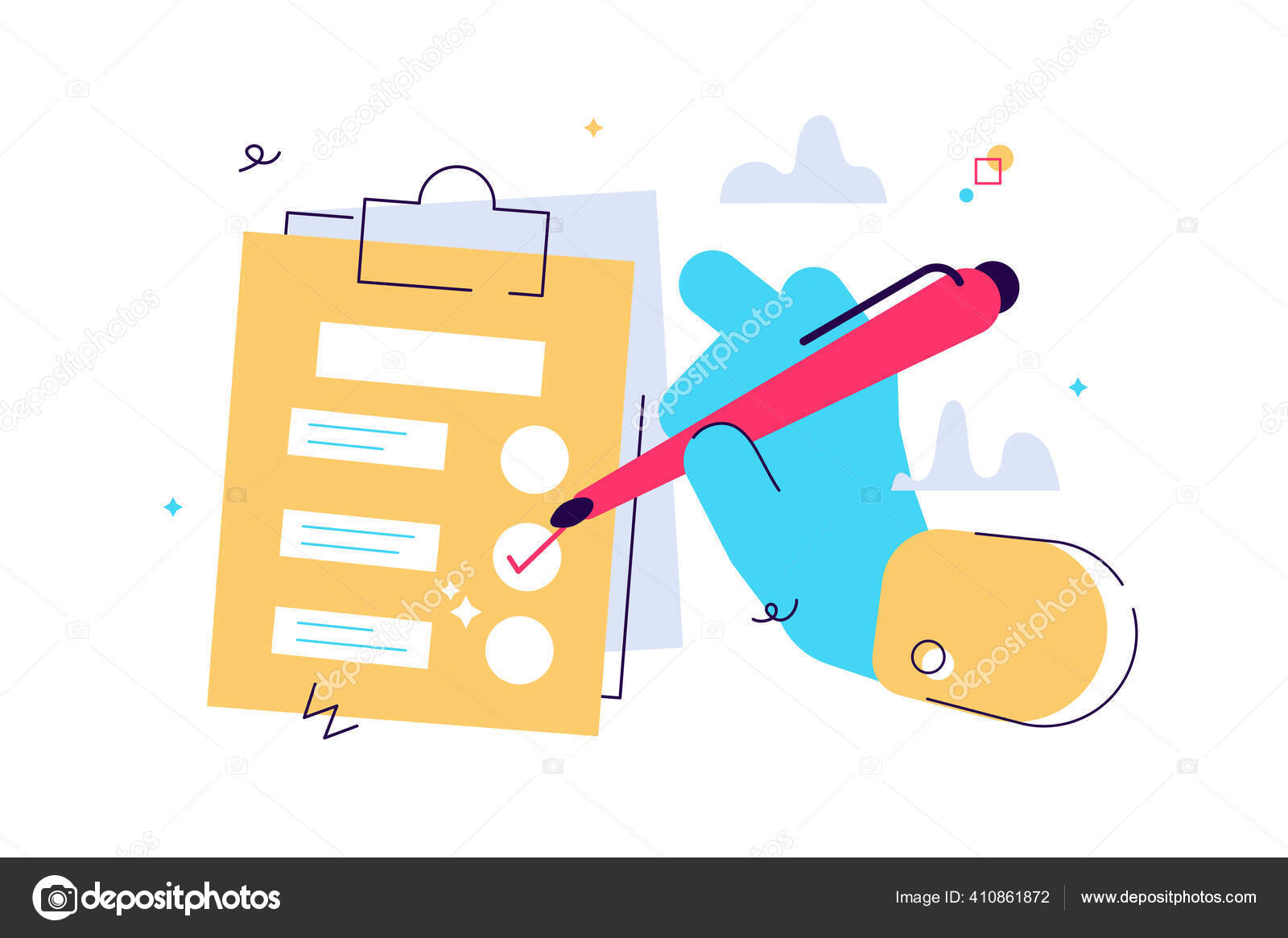 Vector cartoon illustration of hand holding Stock Vector Image by ...