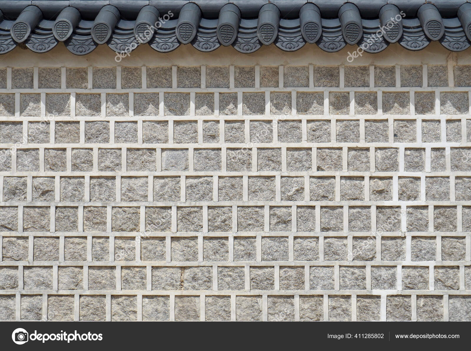 Korean Traditional Stone Wall Background — Stock Photo © hssbb79 #411285802