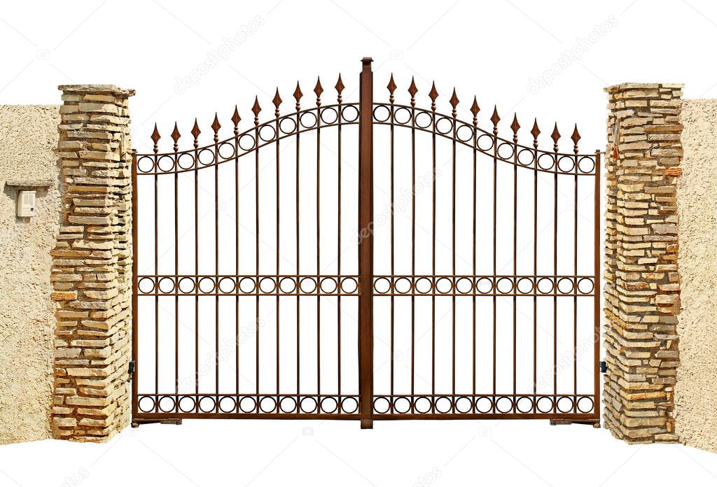 Apertura autom tica de la rejilla de entrada aislar sobre un fondo blanco 2024