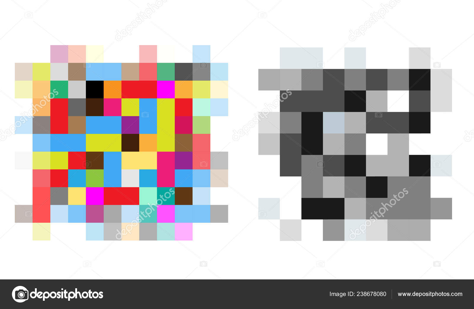 Set of Pixel censored signs. Stock Vector by ©kruche_Gucci 238678080