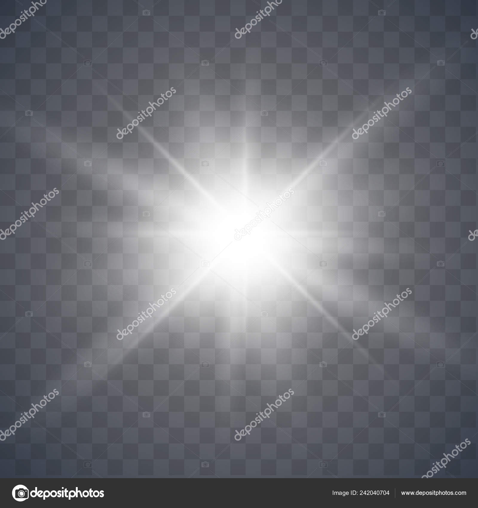 Glowing light effect on transparent background. Stock Vector Image by ...
