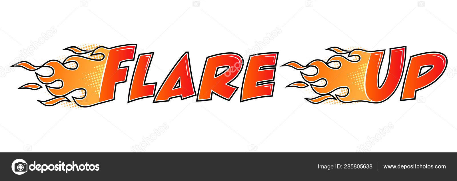 Flame title with burning letters Stock Vector Image by ©ESazanova ...