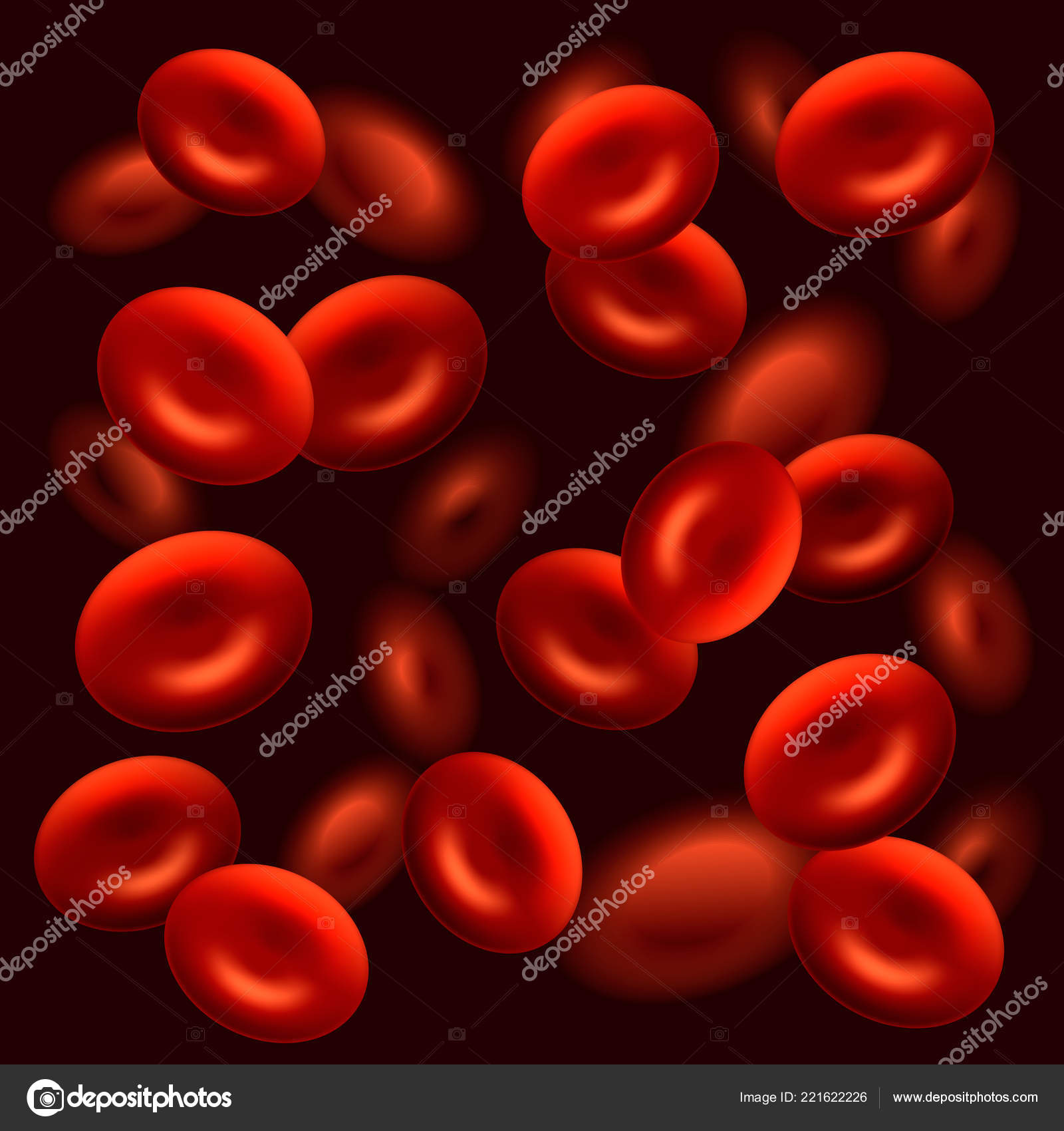 Realistic Blood Cells Background Vector Illustration Stock Vector Image ...