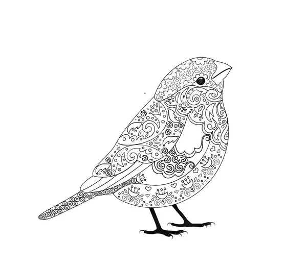 Bird tree coloring page Stock Photos, Royalty Free Bird tree coloring ...