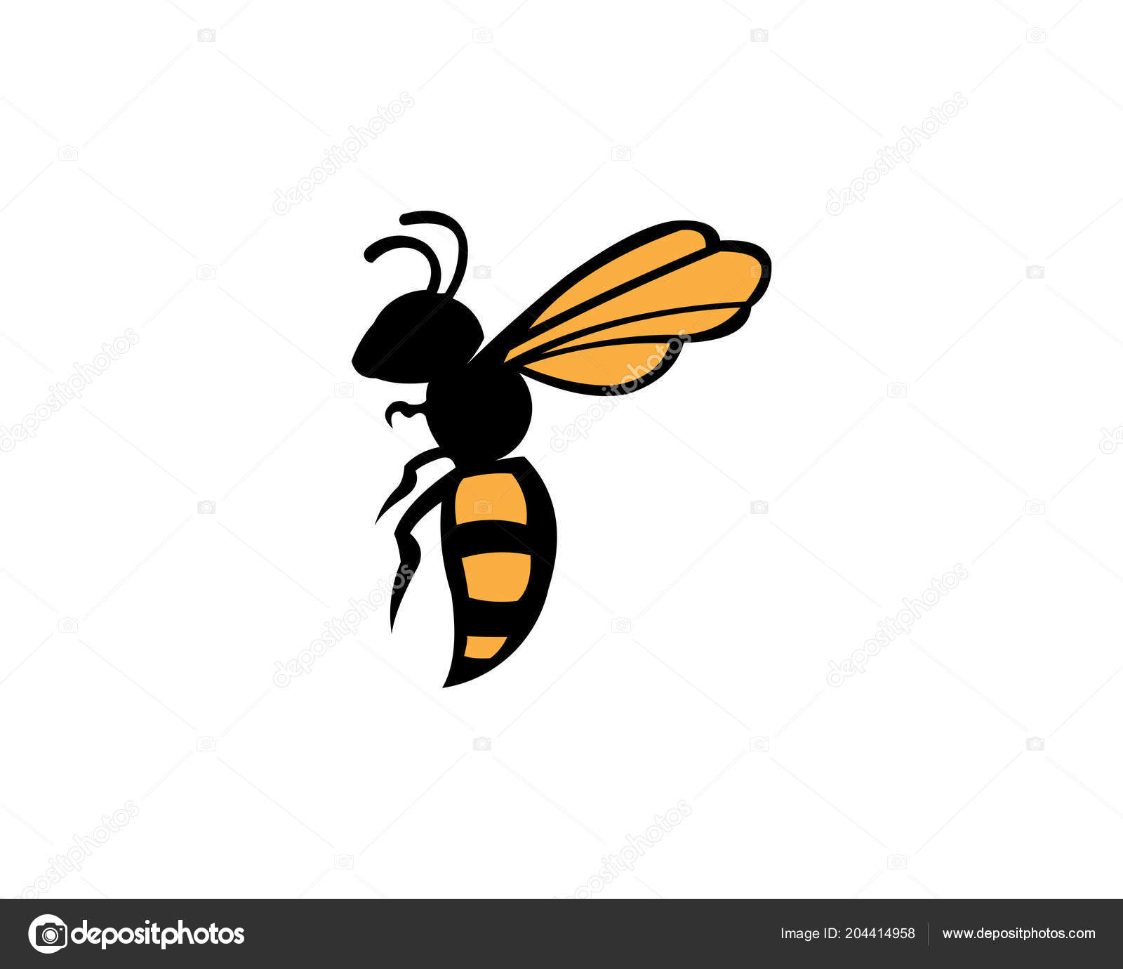 Bidyr Ikon Honning Flyvende Insect Bugs Insekter Spindler Flad Stil ...