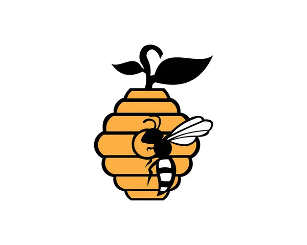 Bee-hive, swarm icon, flat style. Isolated on white background. Vector ...