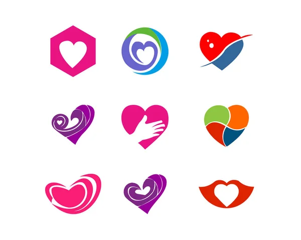 Logos de corazones Imágenes Vectoriales, Gráfico Vectorial de Logos de ...