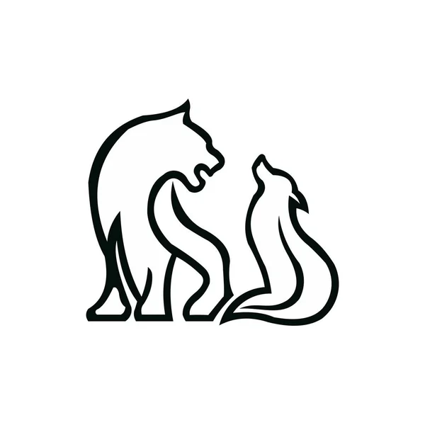 Vlk obrys Vector Art Stock Images | Depositphotos