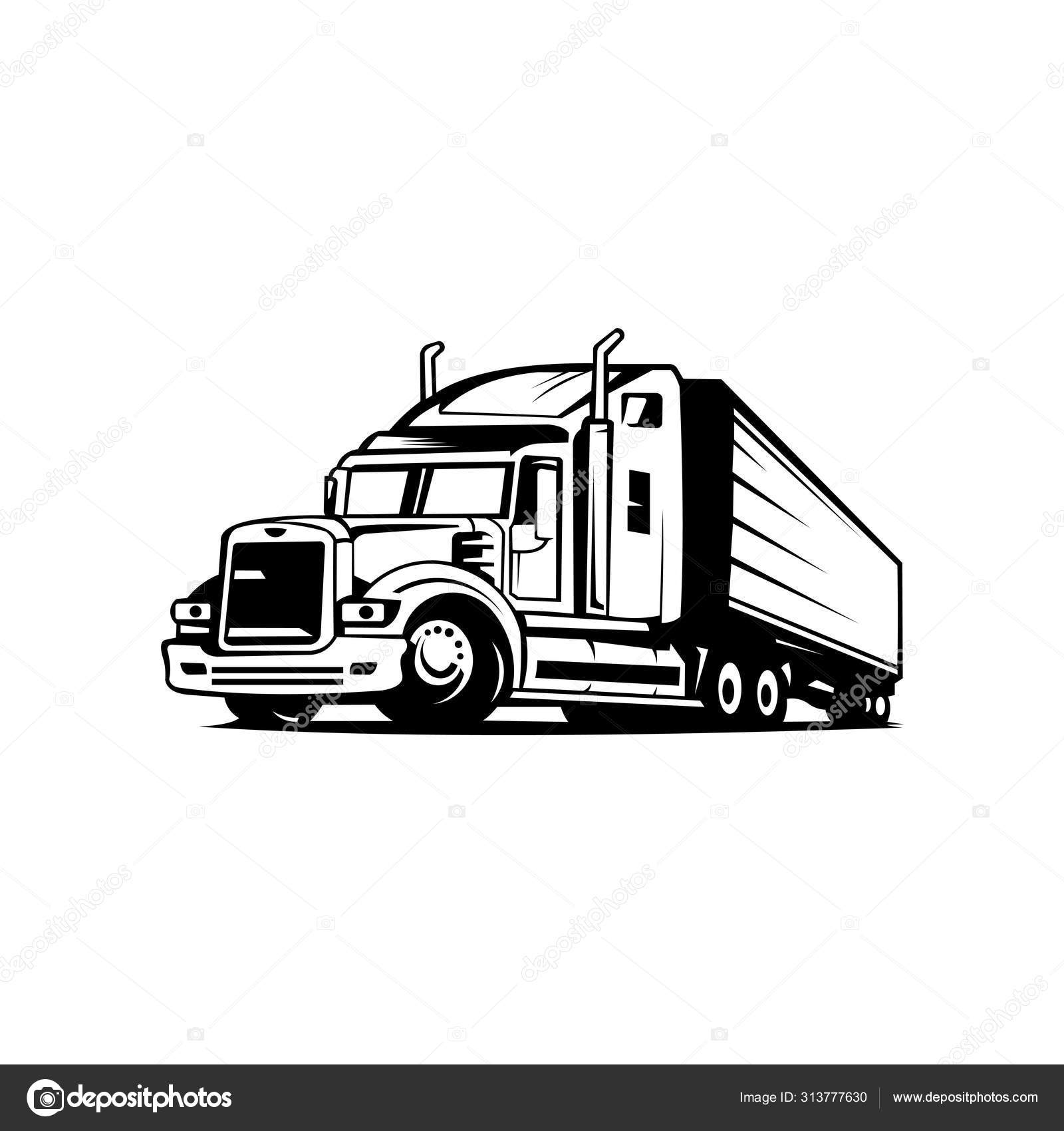 Remolque Remolque Remolque Logo Transporte Inspiración Vector Van ...