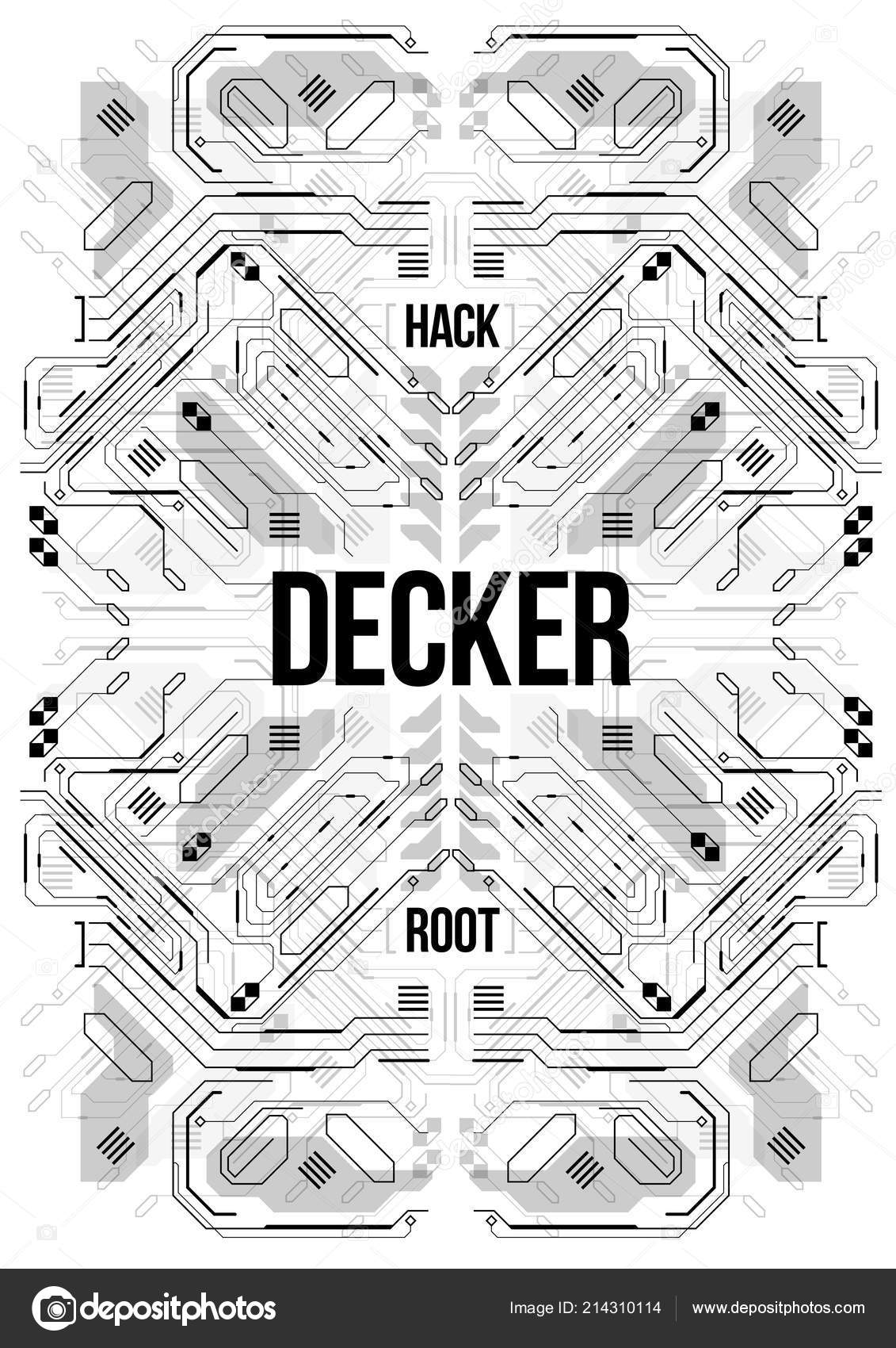 Cyberpunk futuristic poster. Tech Abstract poster template. Modern ...