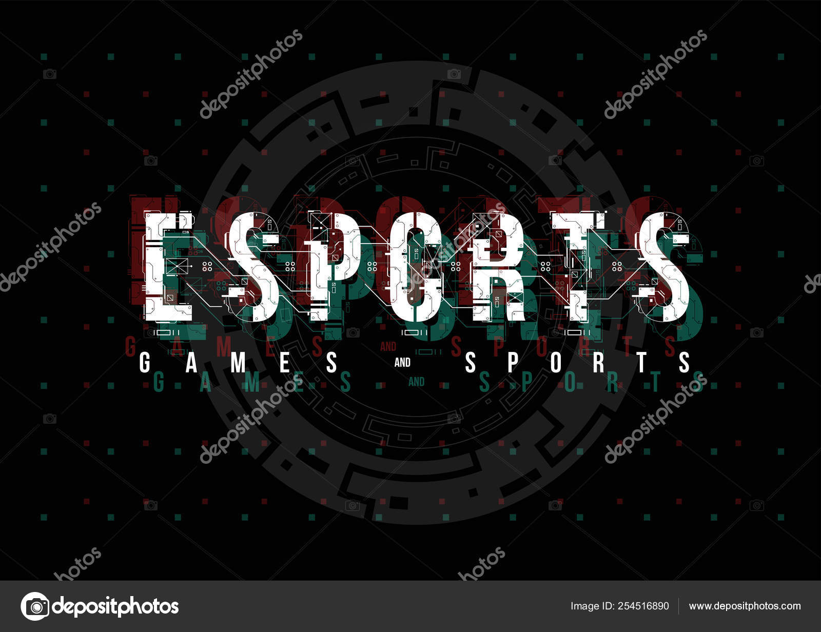 Esports. Conceptual Layout with HUD elements for print and web ...