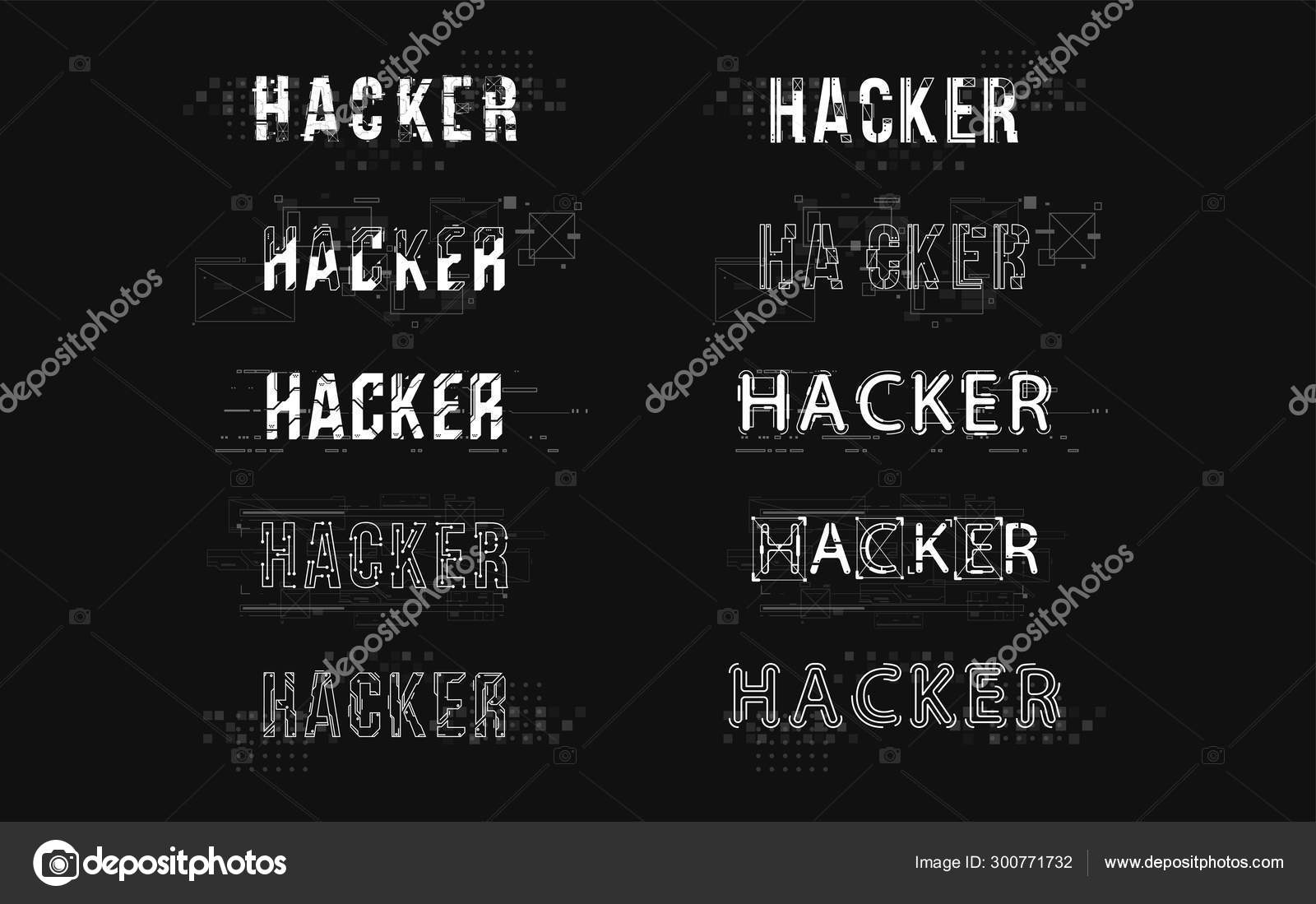 Hacked. Conceptual Layout with HUD elements for print and web ...