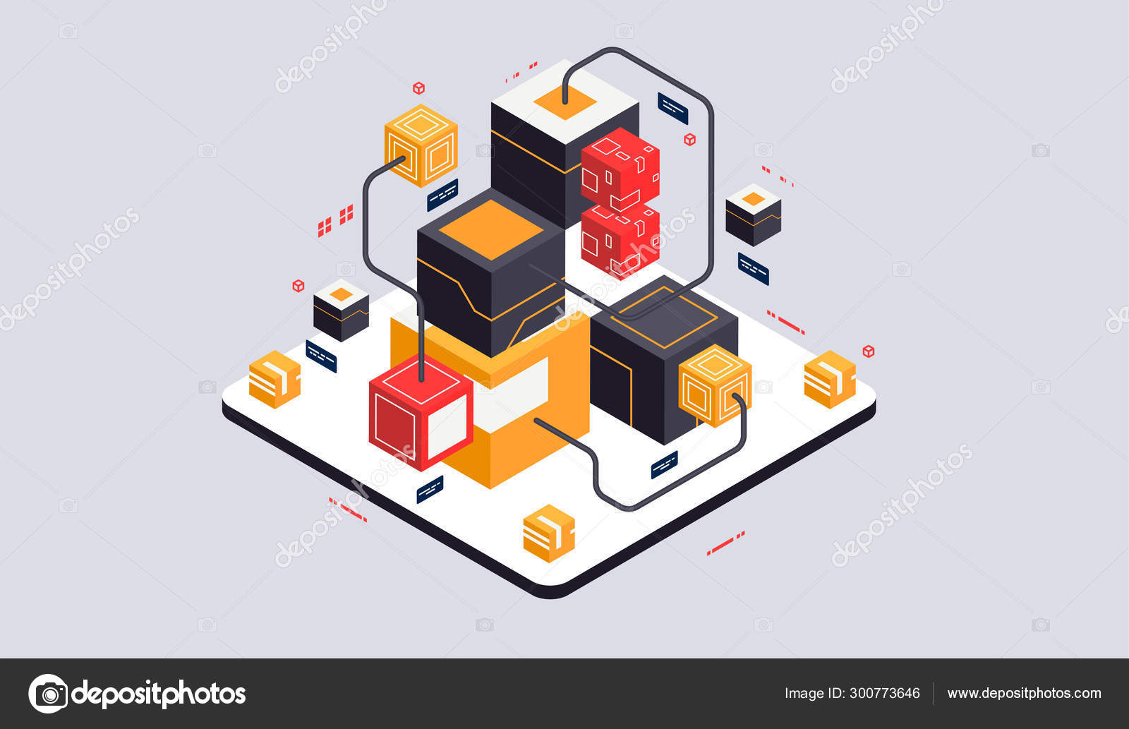 Isometric Design Concept Virtual Reality And Augmented Reality Software Development And