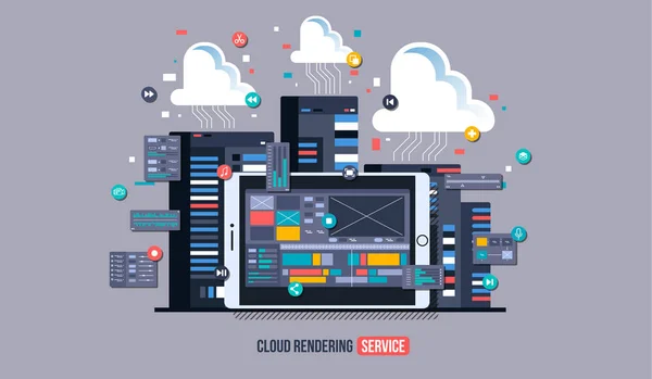 Mobile video editor flat vector concept. Motion design studio, video ...