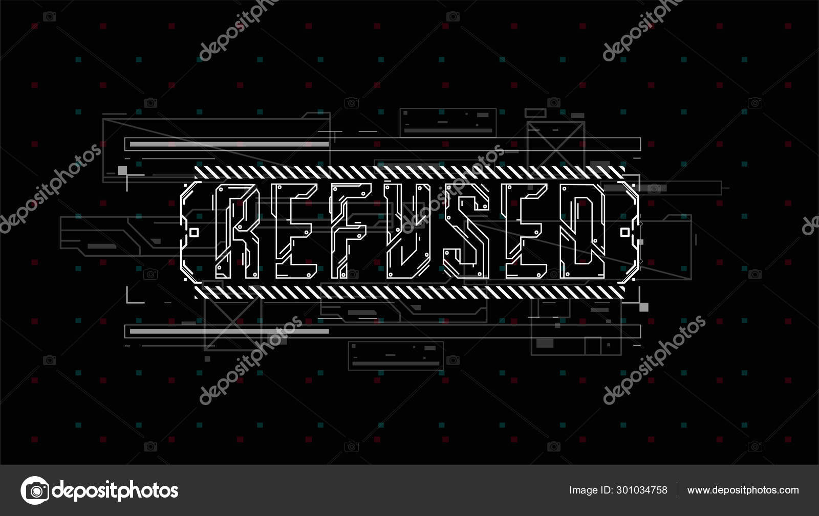 Refused. Conceptual Layout with HUD elements for print and web ...