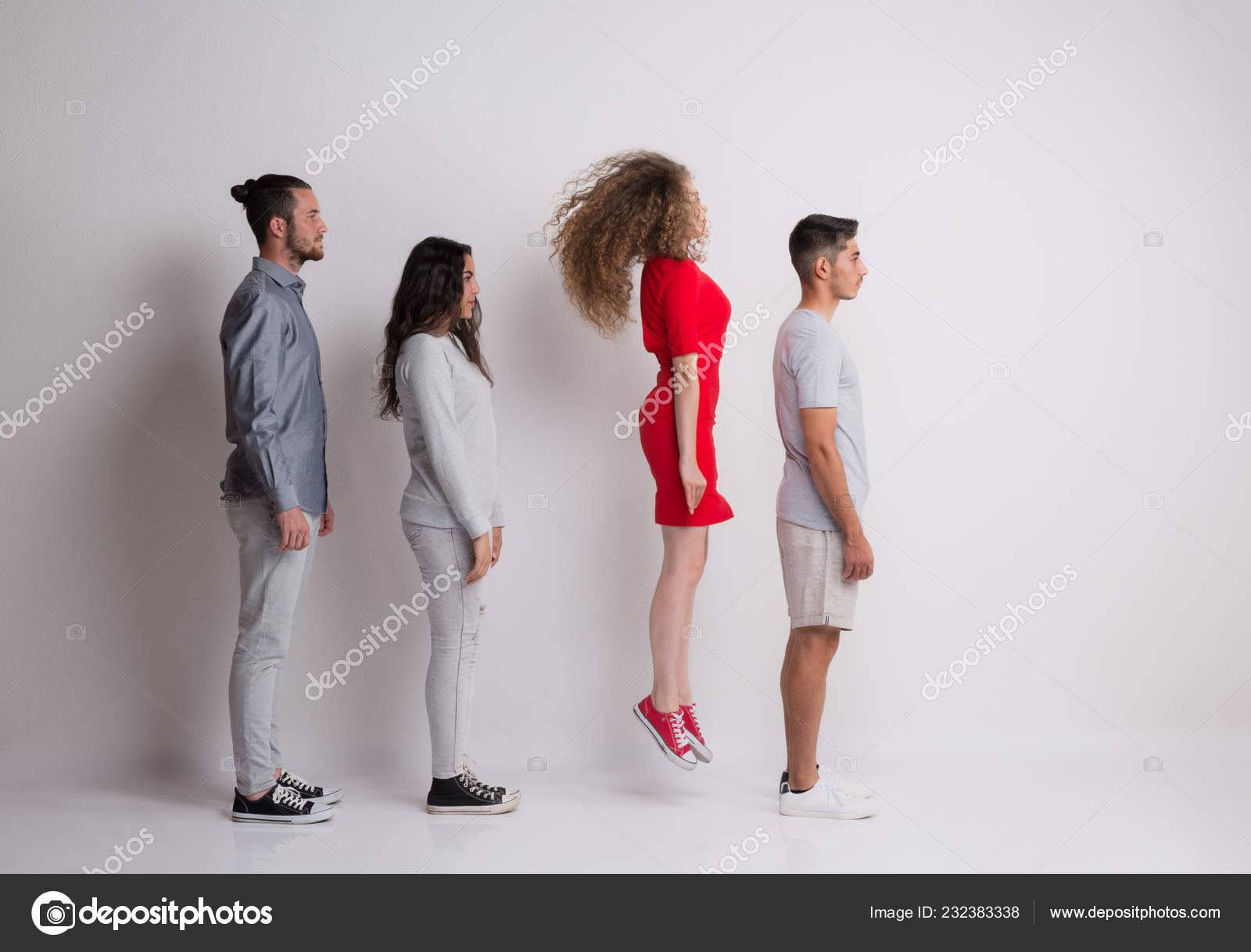 Two People Standing Side By Side