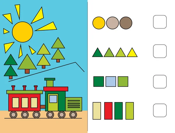 Workbook Preschool Education Learn Shapes Circle Square Triangle Logic ...