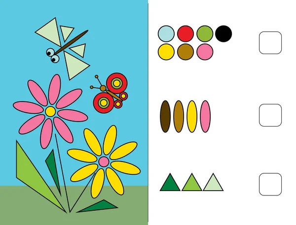 Circle Square Triangle Learn Shapes Logic Tasks Preschool Children ...