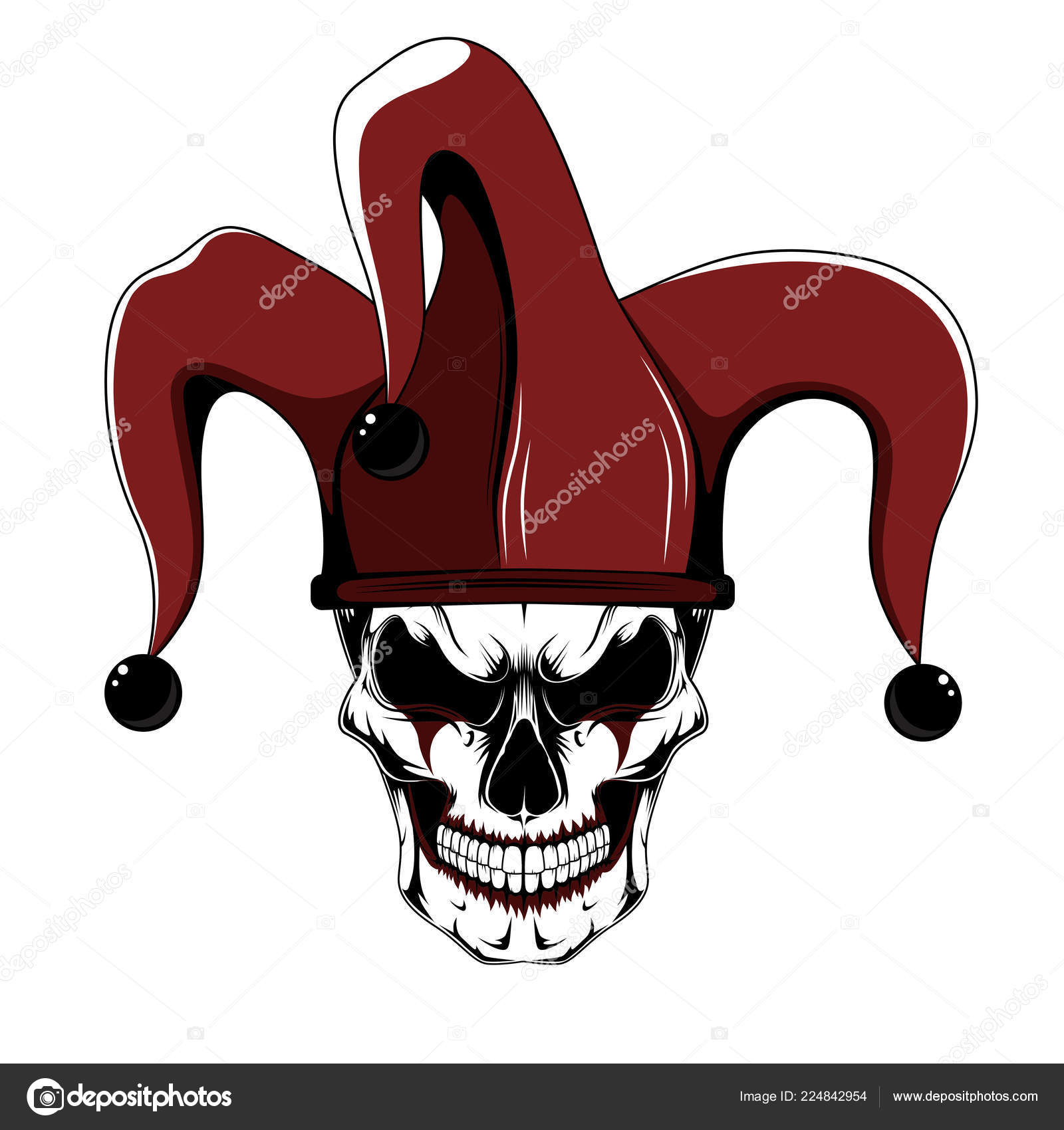 Black And Red Jester Hat