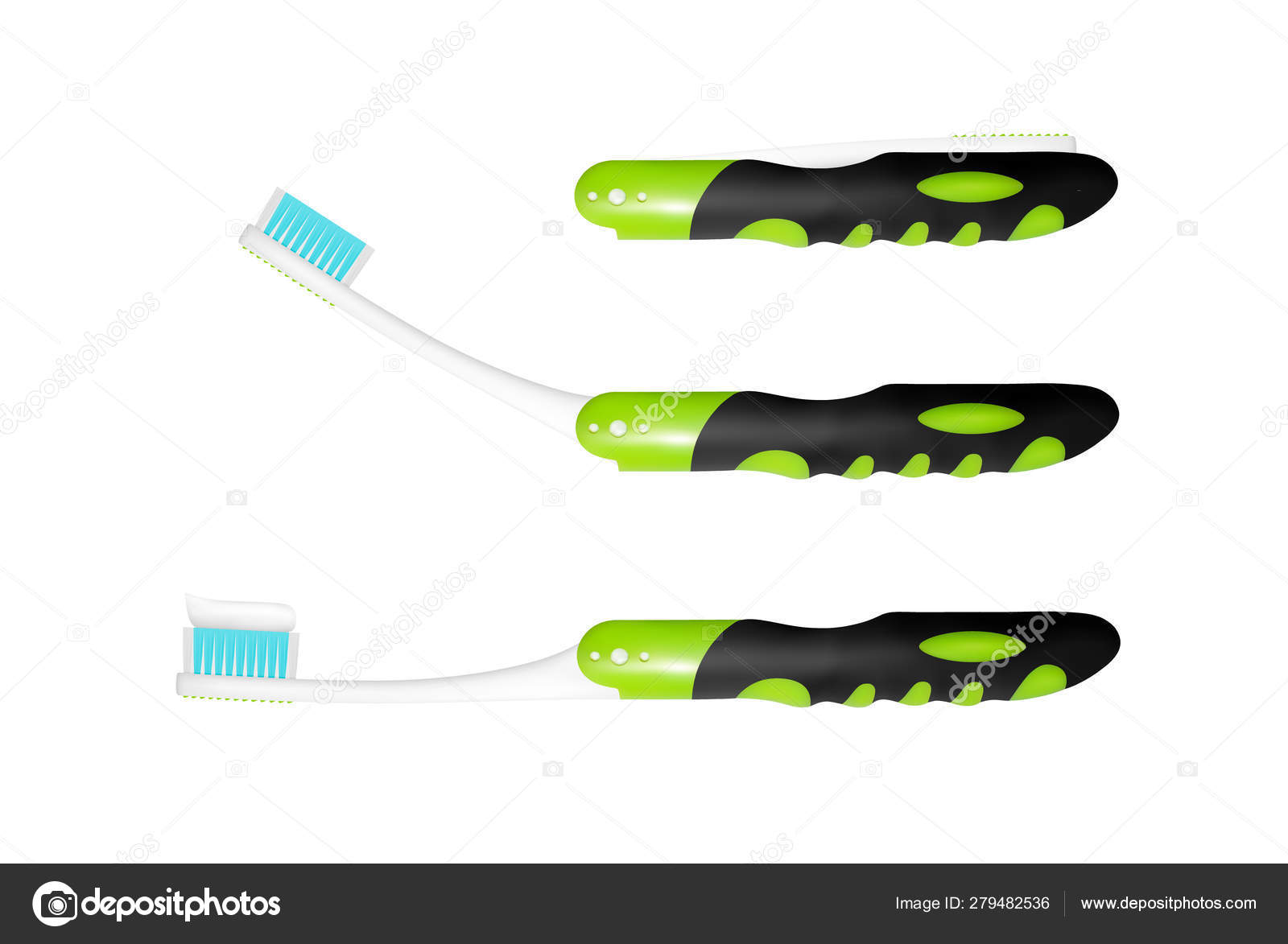 Toothbrush Vector Foldable Toothbrush White Background Tourist ...