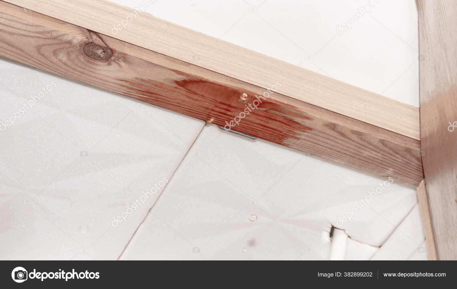 Flooding Ceiling Apartment Leak Ceiling Apartment Stock Photo by ...