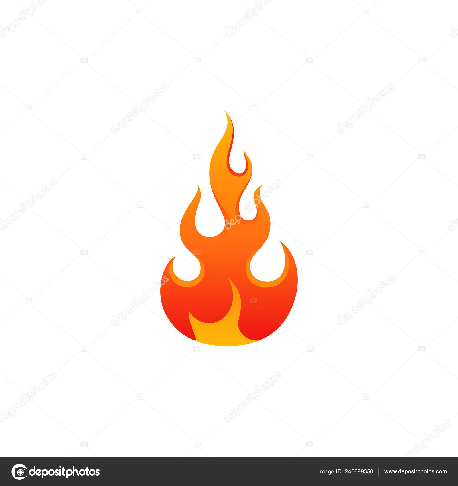 Modern Flame Fire Red Design Stock Vector by ©light.studio 246699350