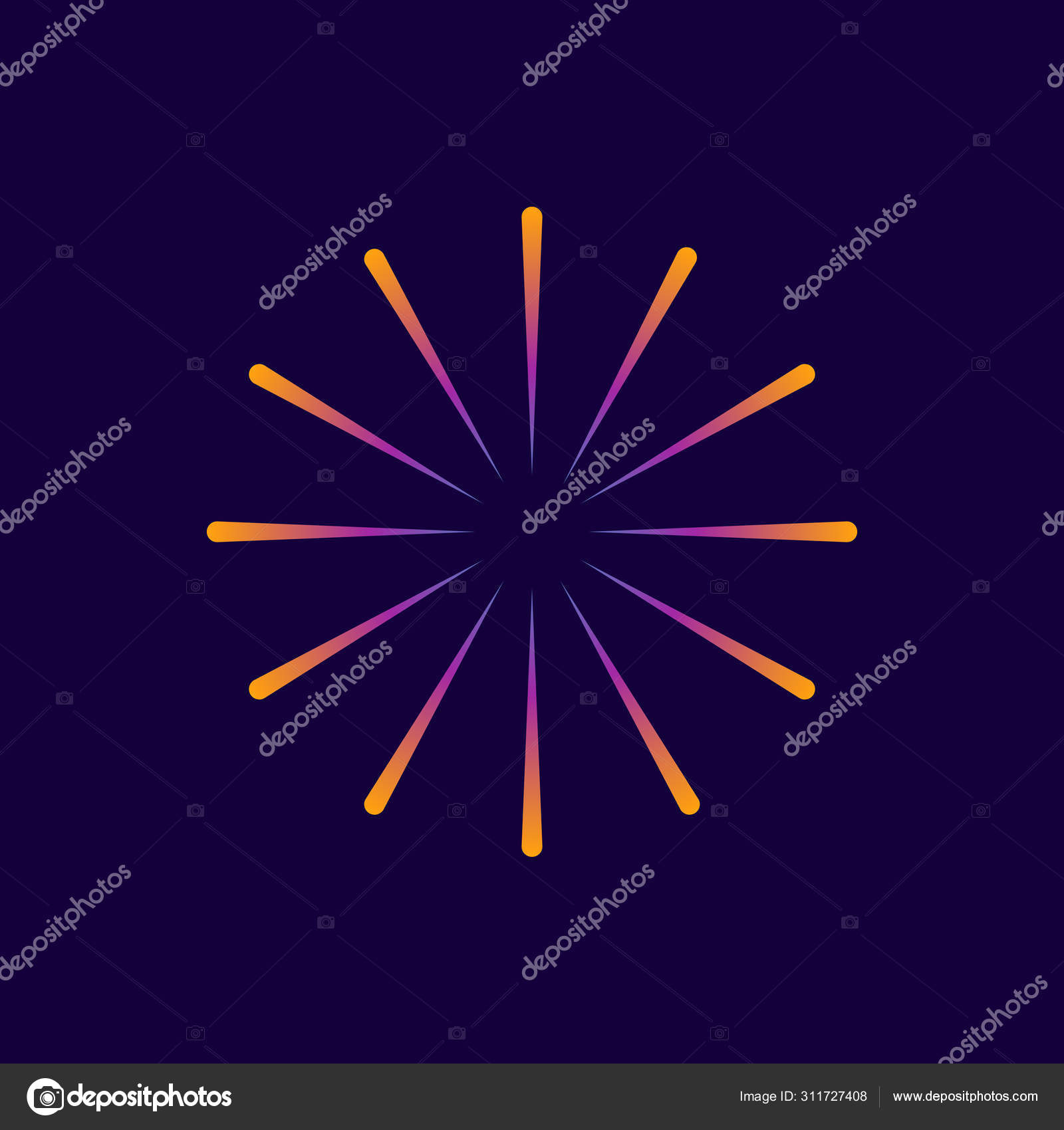 Modern Abstract Firework Spark Light Beam Design Template Autism ...