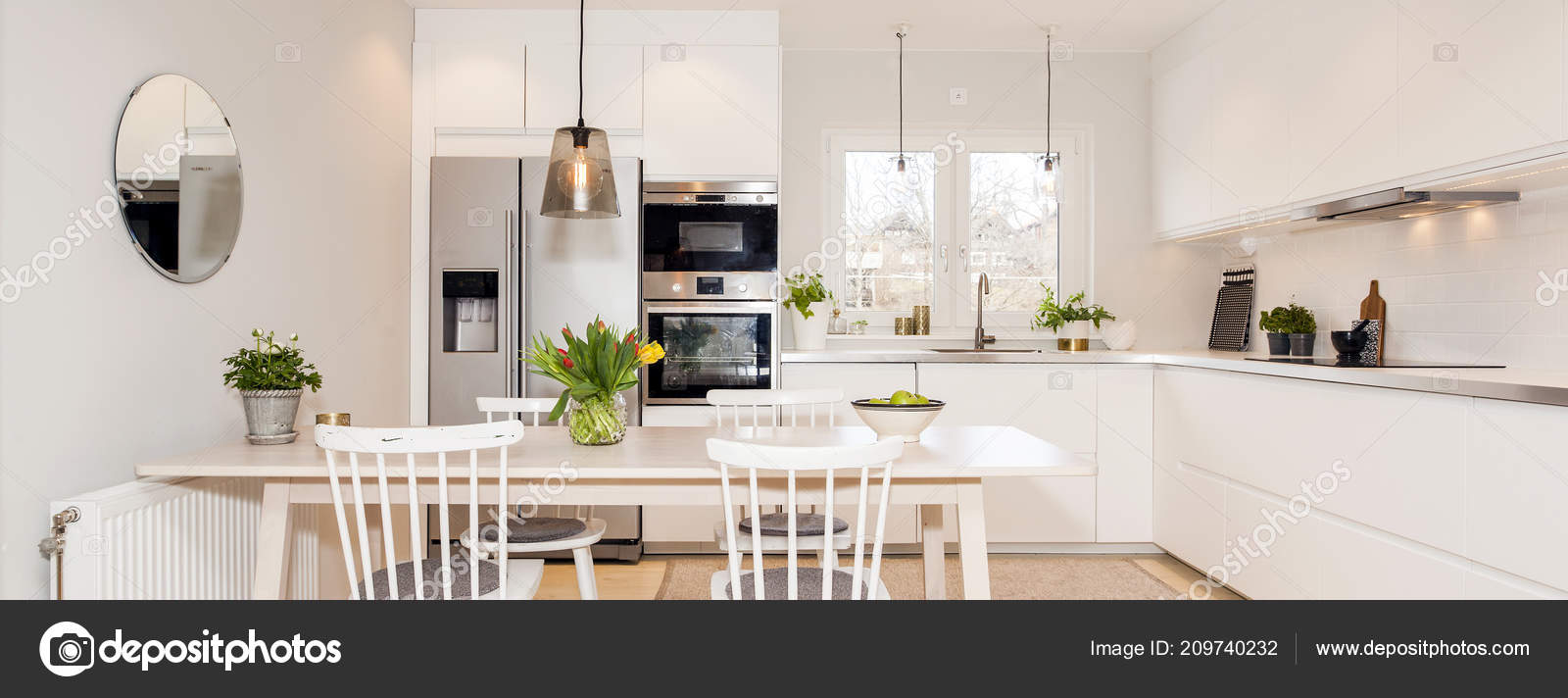 Fancy Kitchen Interior Background Stock Photo by ...
