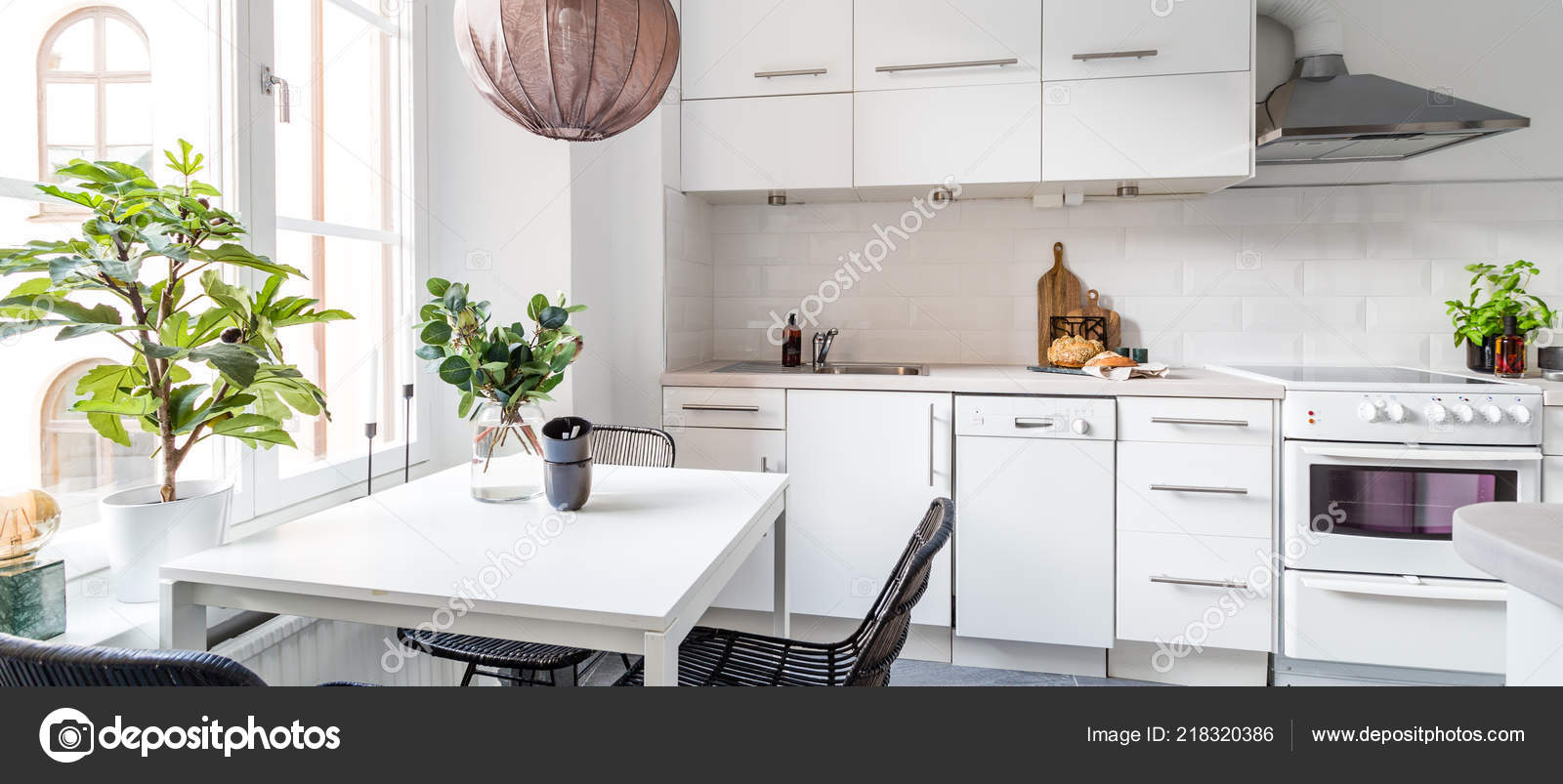 Interior Kitchen Interior Background Stock Photo by ...