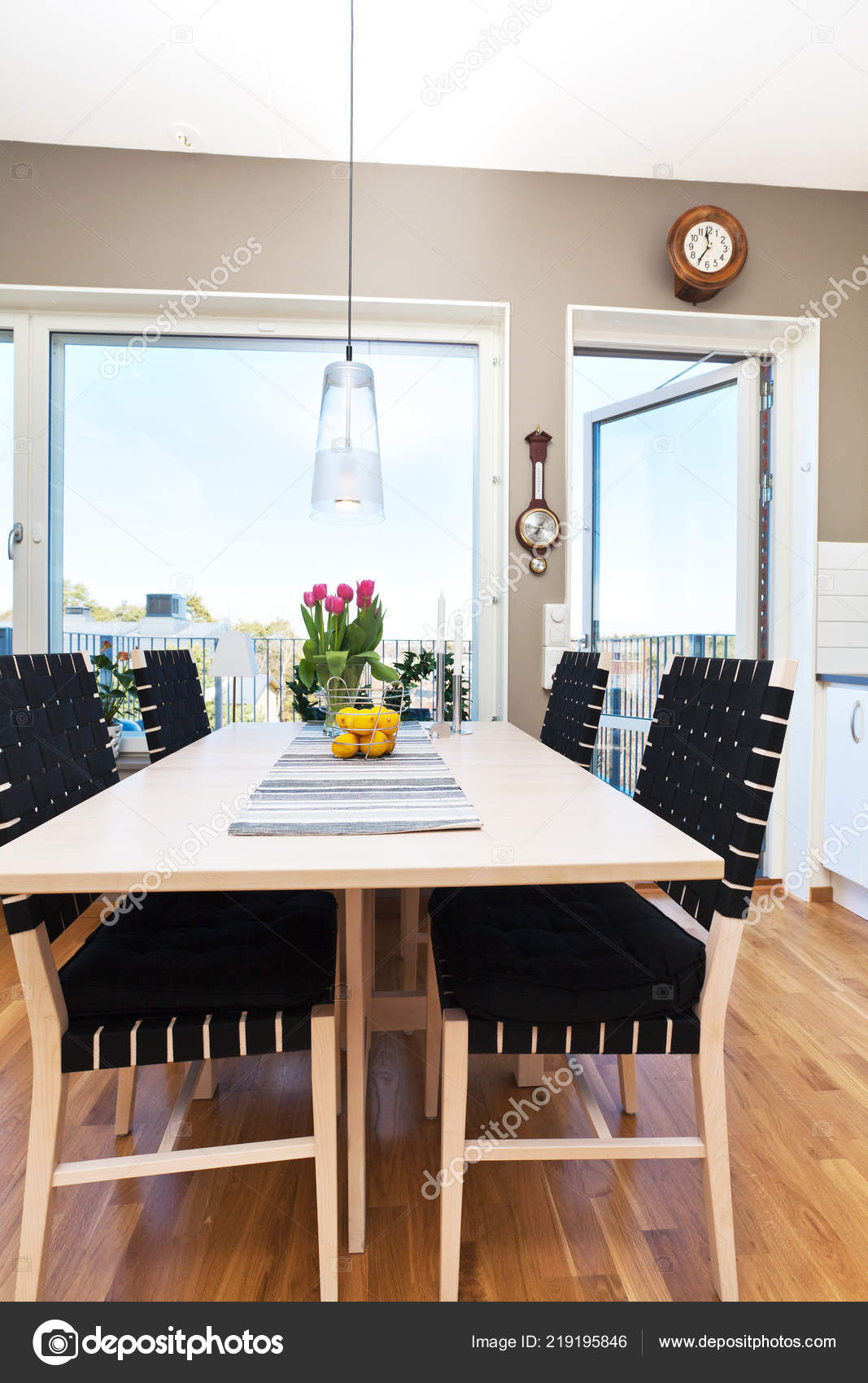 Banner Fancy Kitchen Interior Background Stock Photo by ...