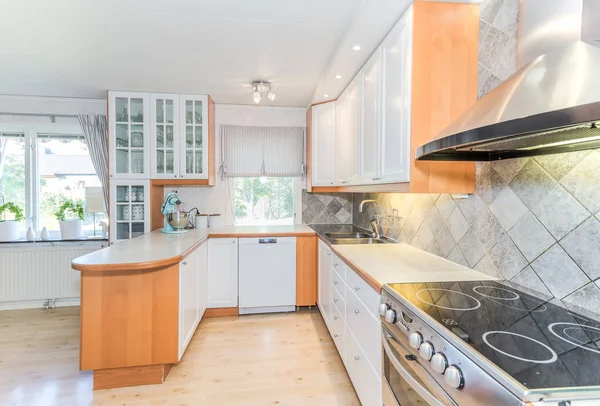Beautiful white kitchen design. — Stock Photo © alabn #180080788