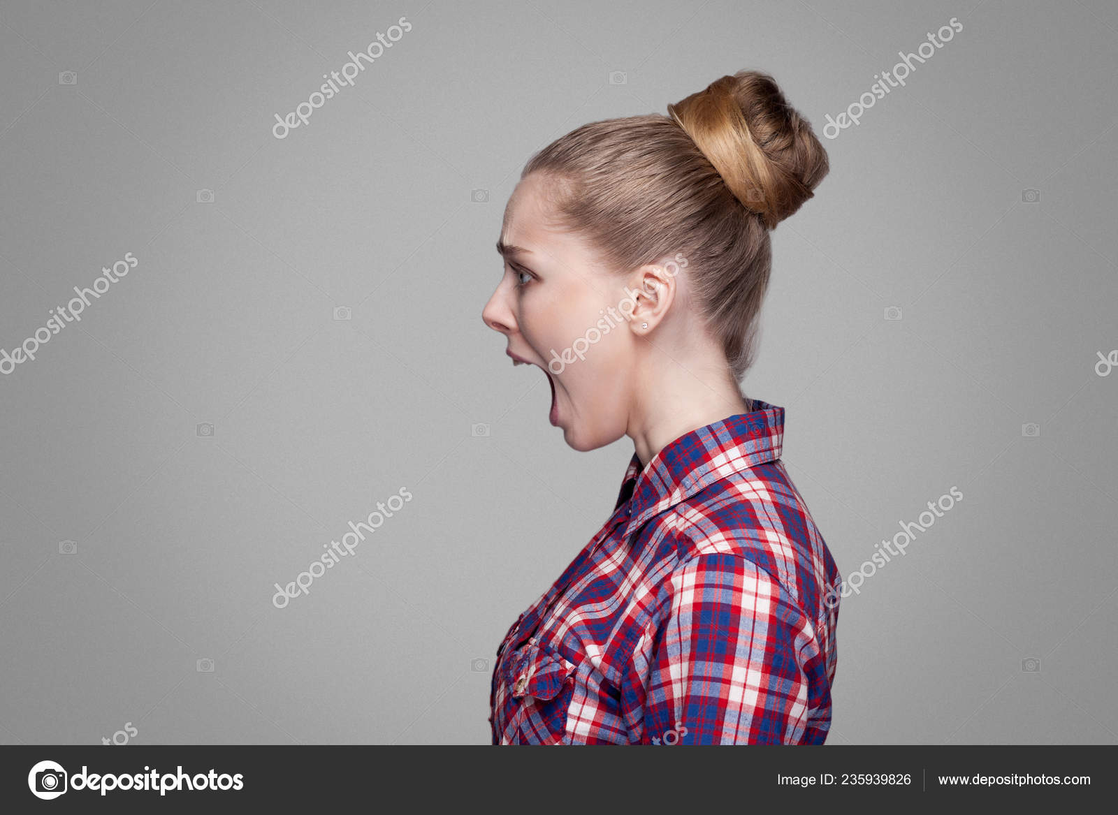 Woman Scared Profile