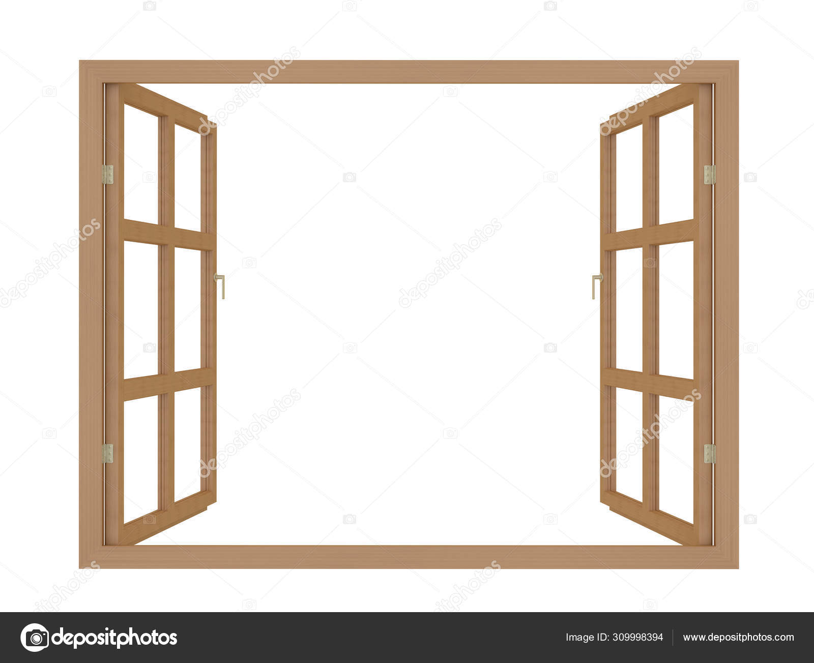 Open wooden window on white 3d rendering Stock Photo by ©DingoArt 309998394