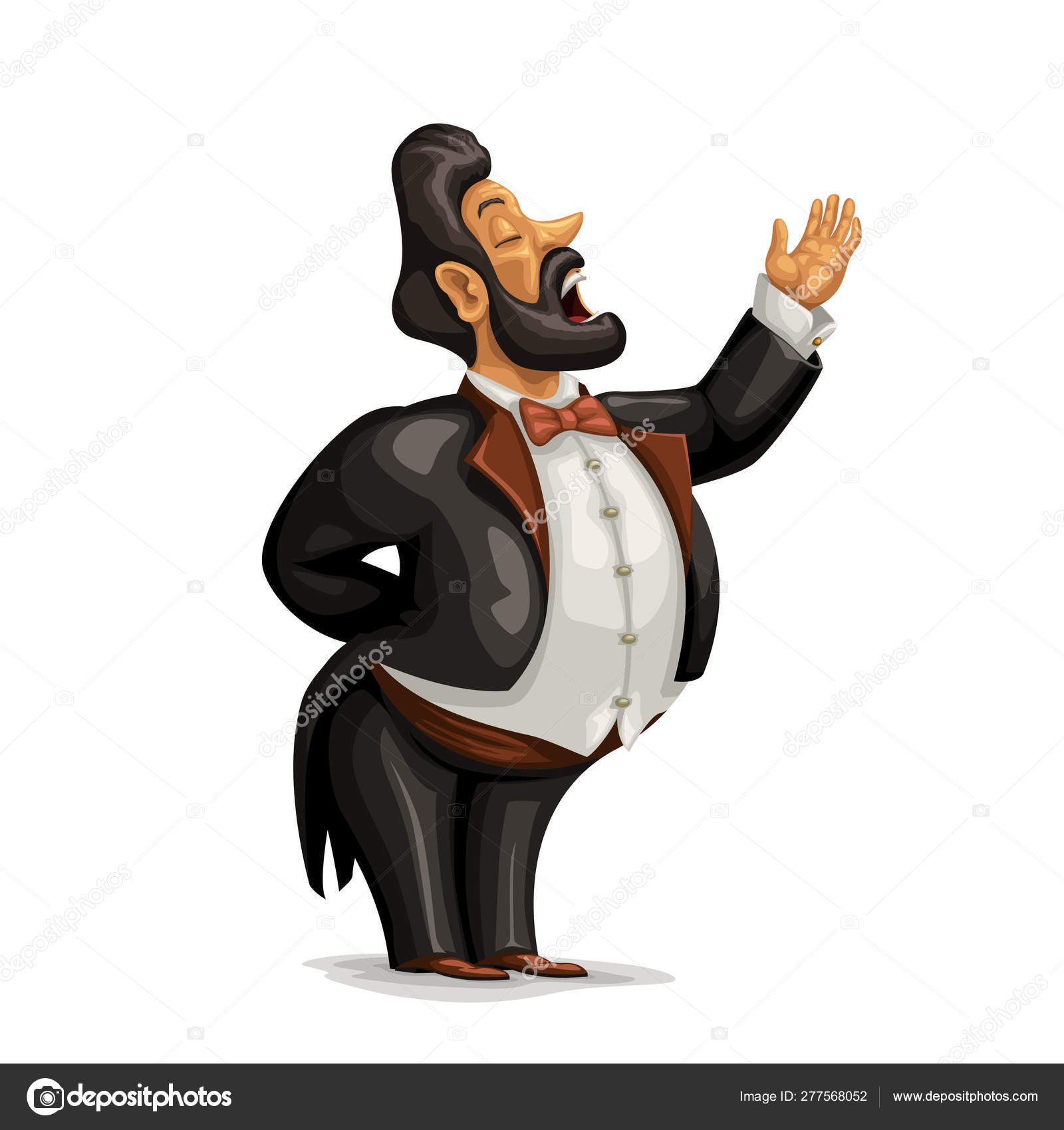 Fat opera singer character on white Stock Vector Image by ©IfH85 #277568052