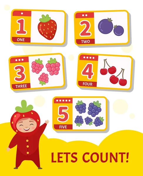 Illustration Study Numbers Number Learn English Words Math Preschoolers ...