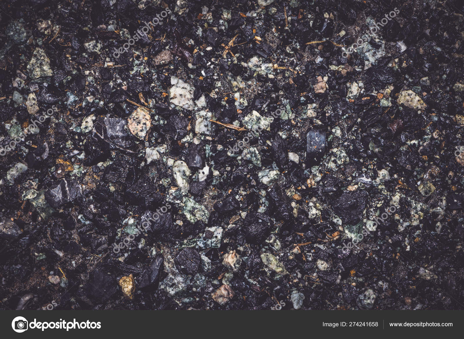 Background textured gravel / grit. black. nature, wall, Vintage color ...