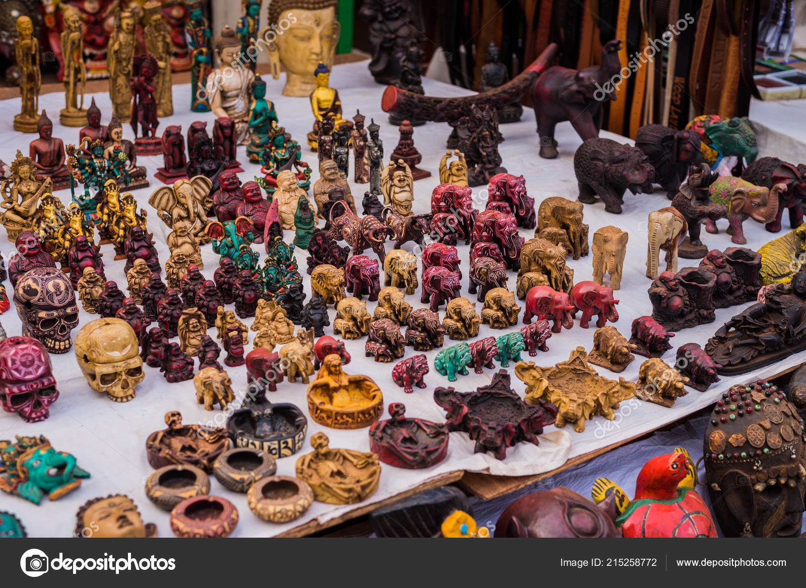 Anjuna Beach Goa India April 2018 Stalls Makeshift Shops Selling ...