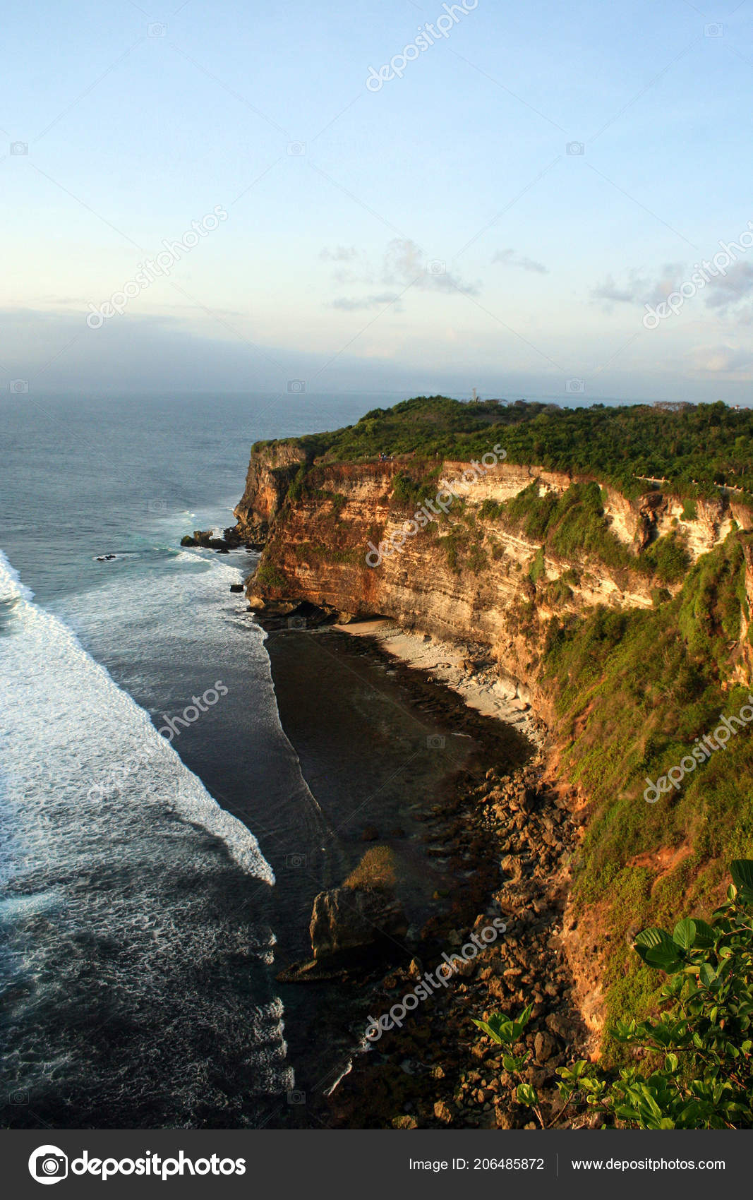 Landscape Indonesia Ocean Waves Rocks Nature Bali — Stock Photo ...