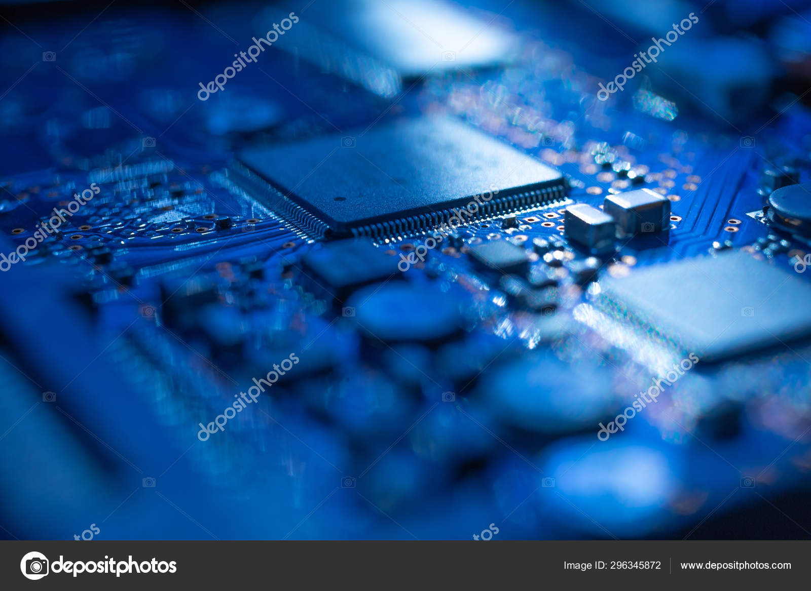 Circuit board.Motherboard digital chip. Electronic computer hardware ...