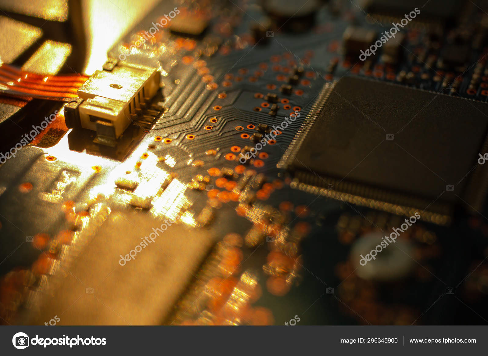 Circuit board.Motherboard digital chip. Electronic computer hardware ...