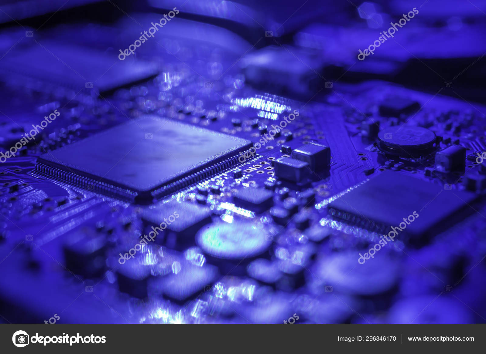 Circuit board.Motherboard digital chip. Electronic computer hardware ...