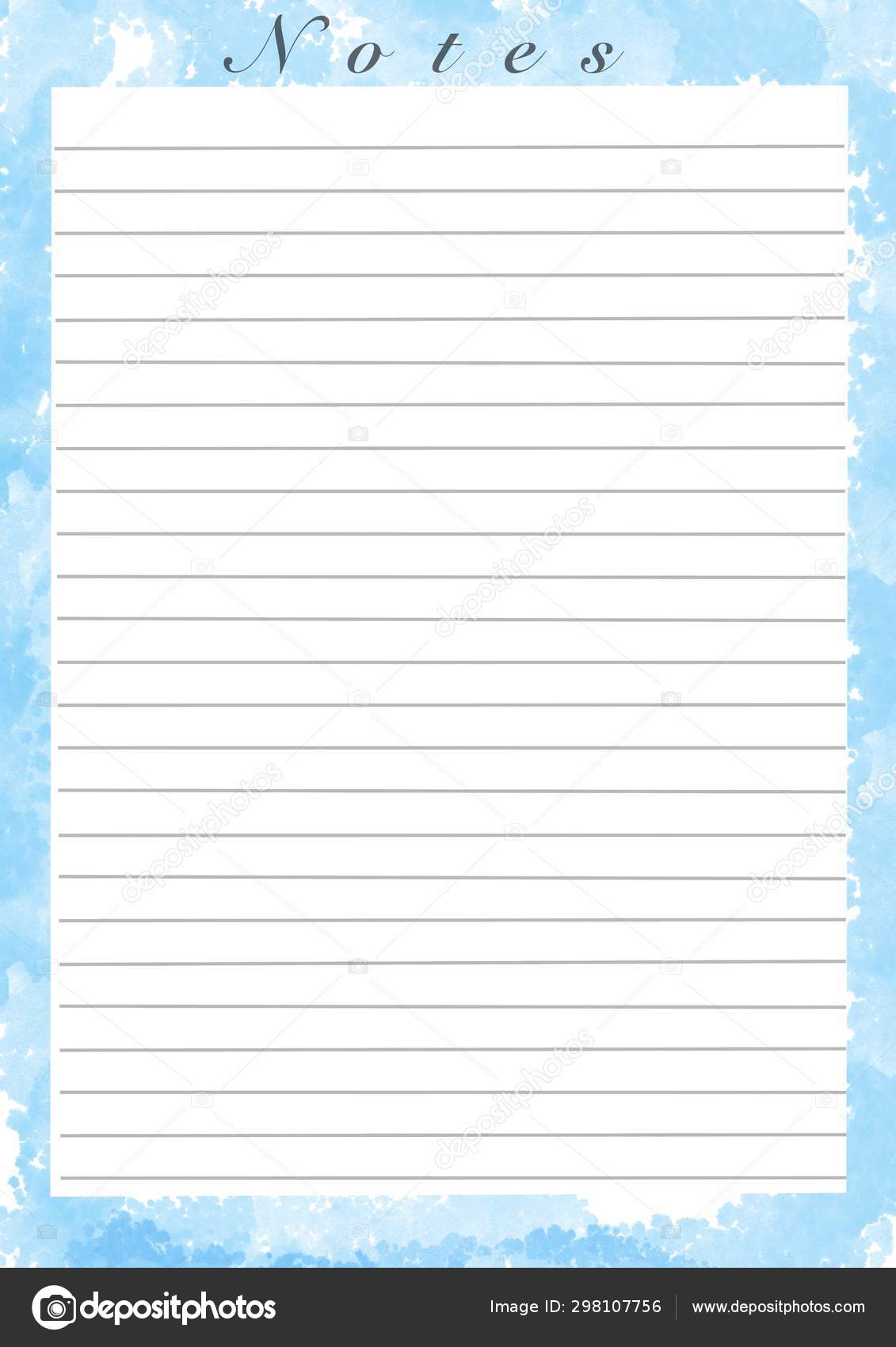 Printing Paper Note Optimal Size Lined Paper Notebook Diary Letters ...