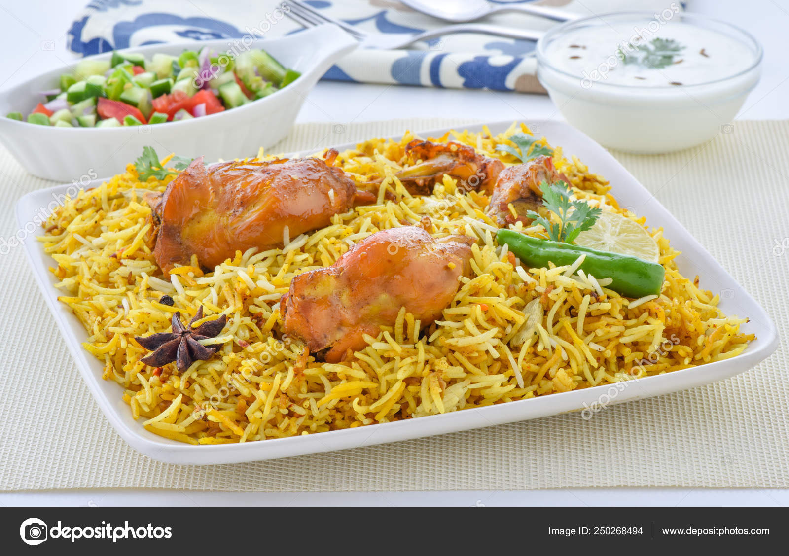 Chicken Biryani Platter Ready Eat Fresh Hot Chicken Biryani Stock Photo ...