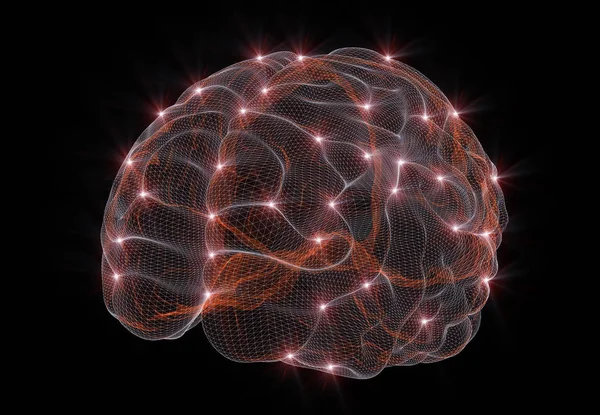 3D rendering of a conceptual image representing neural networks in artificial intelligence ...