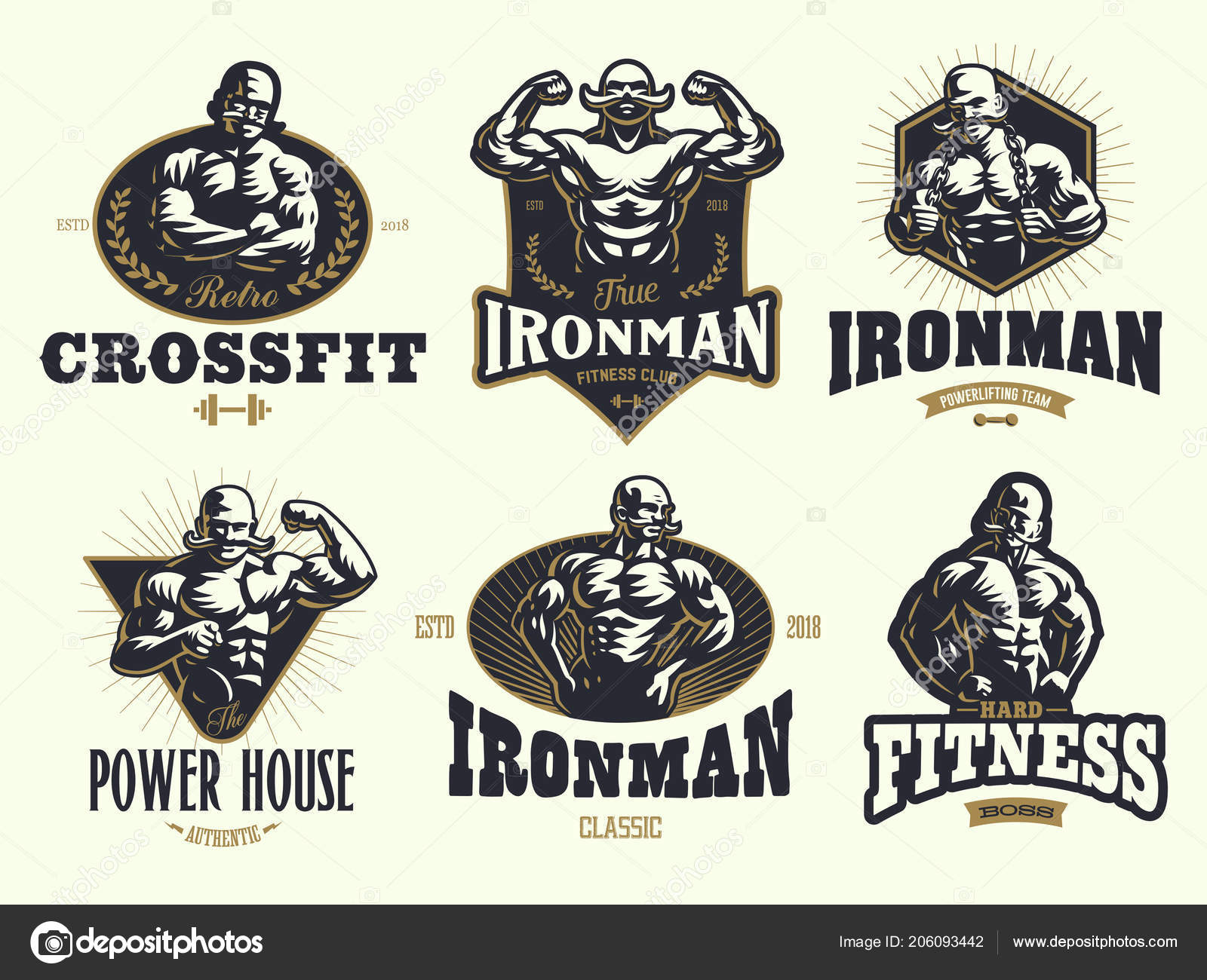 Vintage Strong Man Mustache